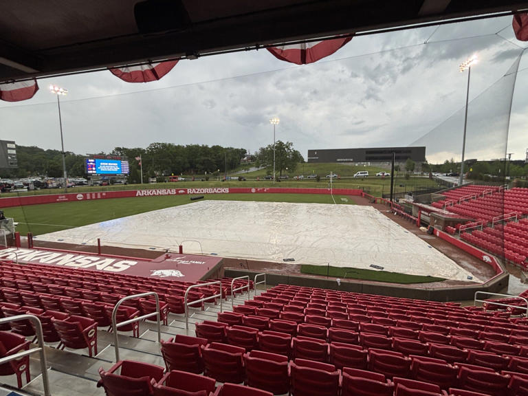 Oklahoma State softball vs Arkansas in weather delay at NCAA ...