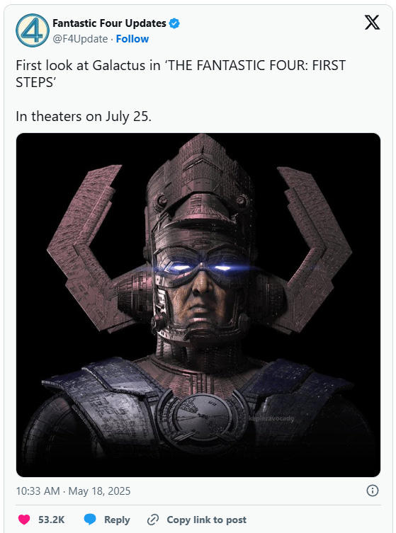 This is What MCU Galactus Will Look Like in Fantastic Four: First Steps