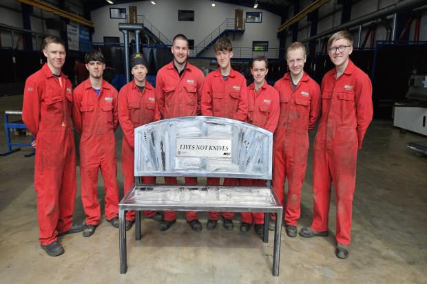 Weapons turned into symbol of hope as bench made from knives unveiled ...