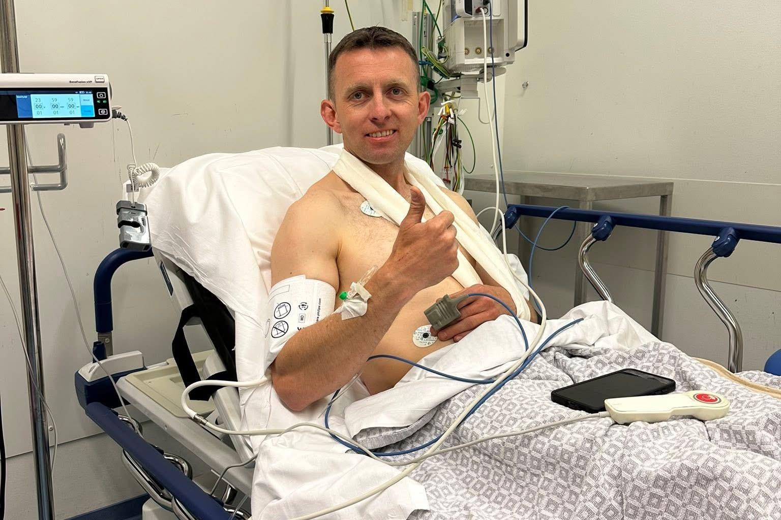 Derek McGee suffers fractured humerus after incident in IRRC Supersport race at Hengelo