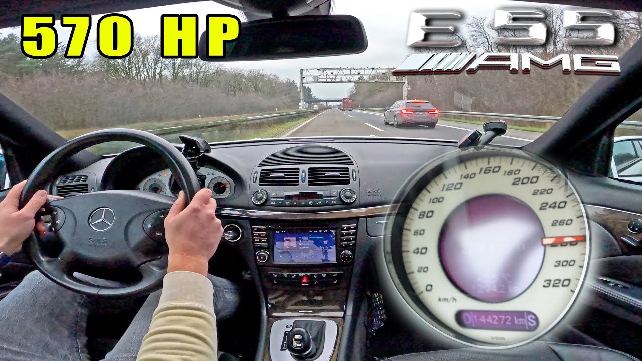 570HP Mercedes E55 AMG – Old School V8 Autobahn Power! 🔥POV + Track Test