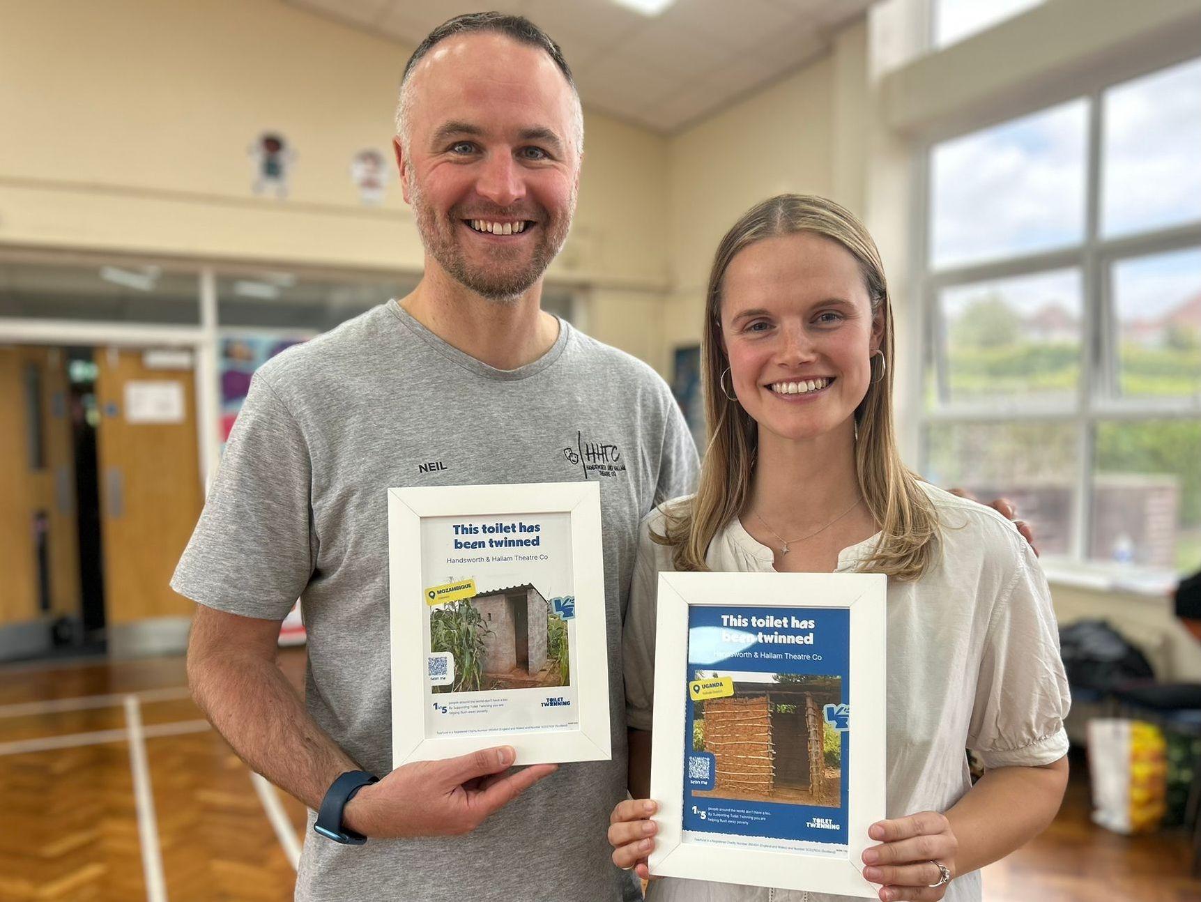 Urinetown team twin their Drama Studio toilets for show week