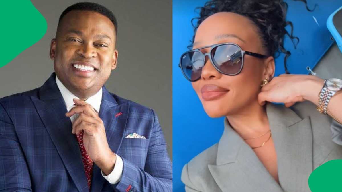 Video: Thando Thabethe and Robert Marawa spotted at Pirates and ...