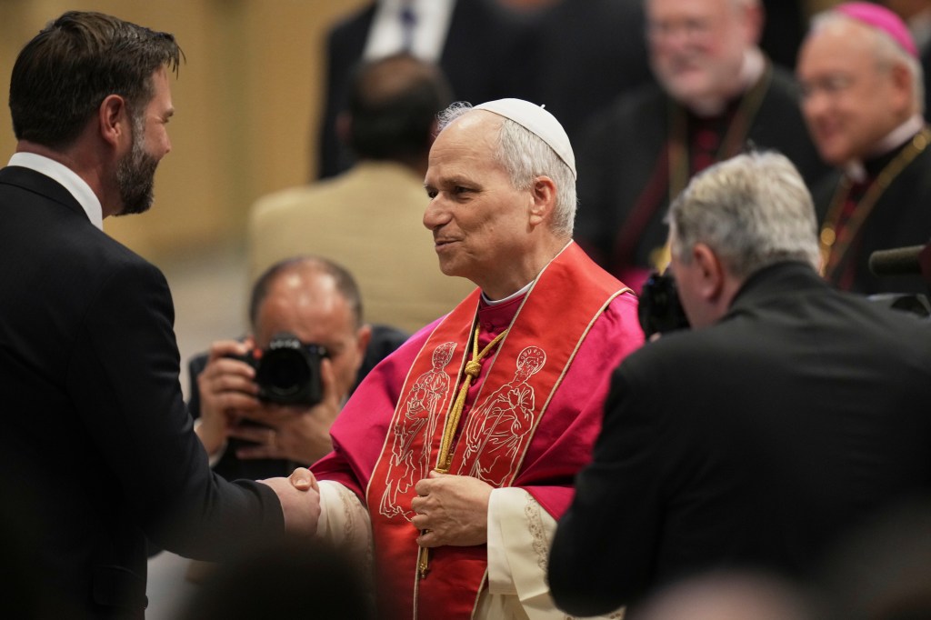 JD Vance gives Pope Leo XIV a gift from his hometown — and an invite to ...