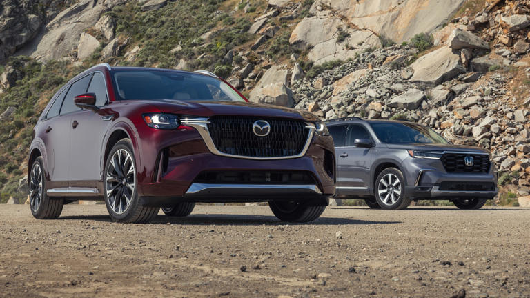 2023 Honda Pilot vs. 2024 Mazda CX-90: Head vs. Heart in This 3-Row Battle