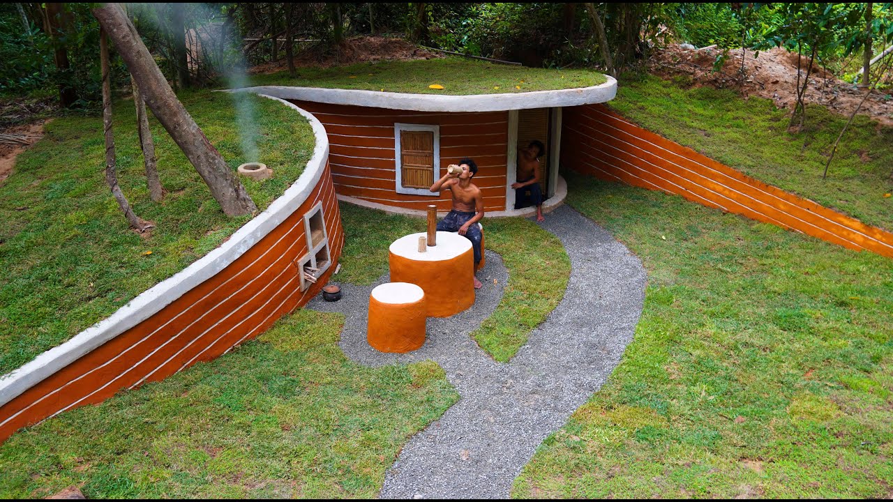 25 Days Building the Most Amazing Underground Forest House