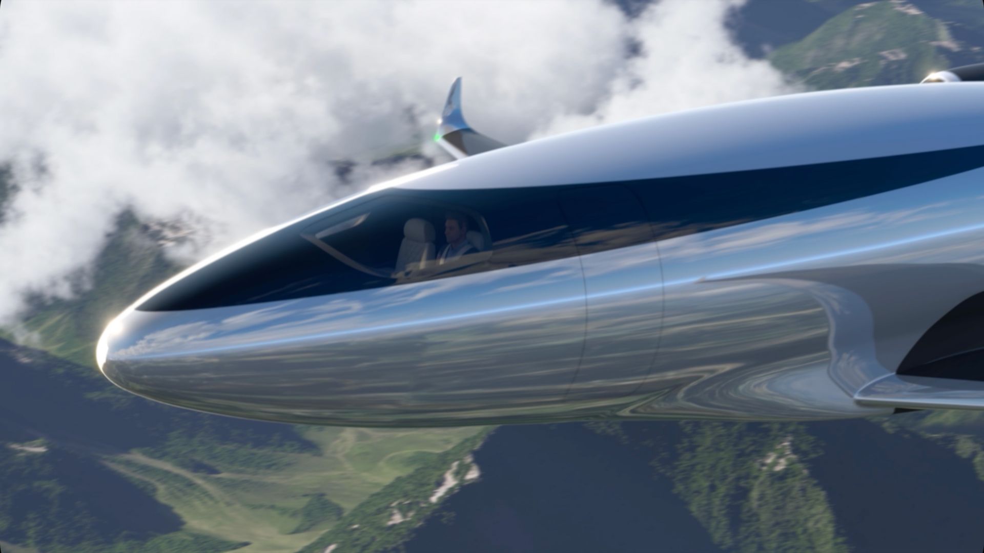 Photos: Radical jet trades windows for speed, flies 3,600 miles with 50 ...