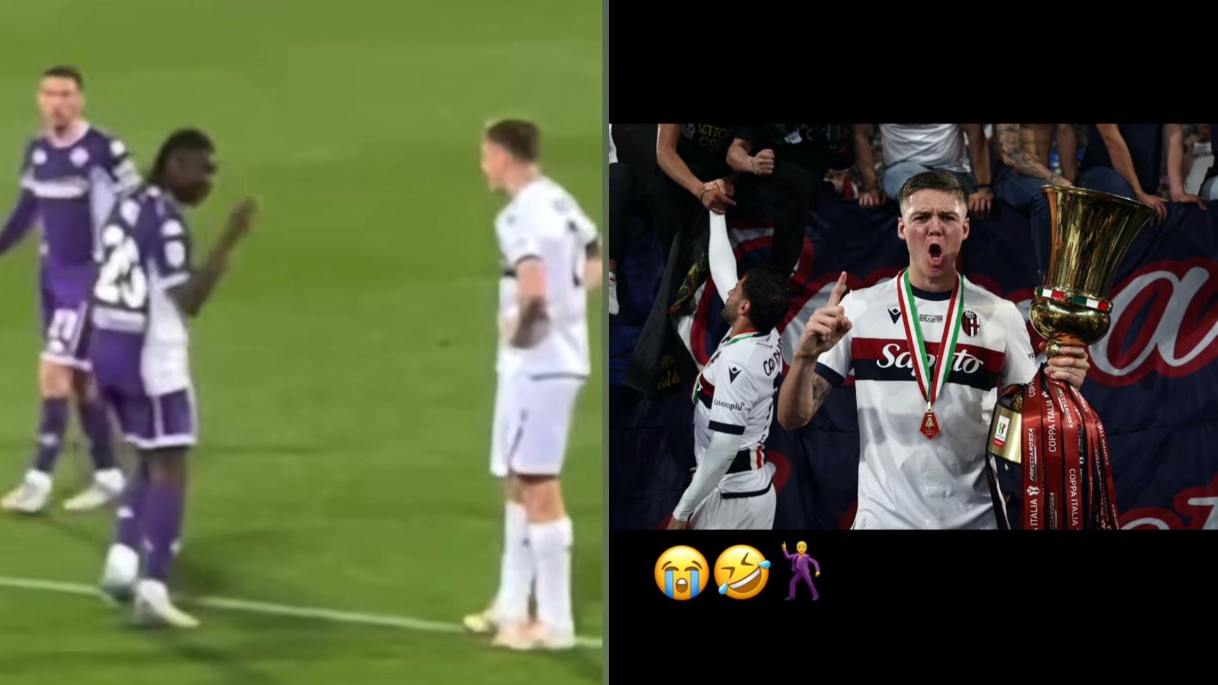 Holm risponde a Kean sui social: posta la foto della Coppa Italia con l ...