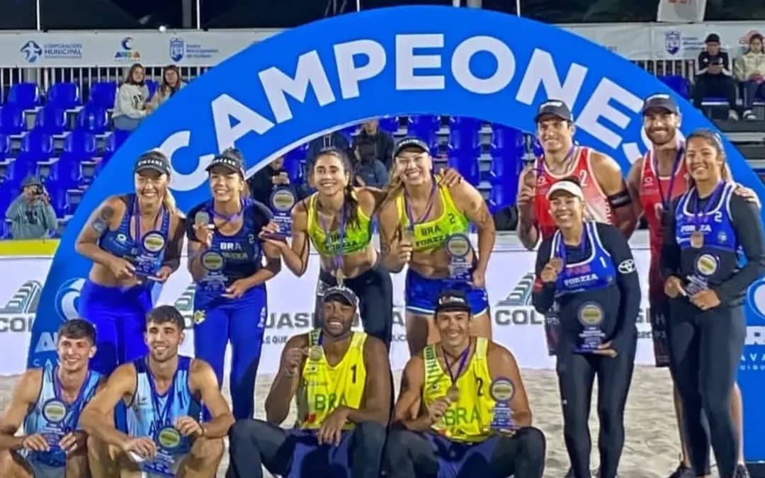 Brasil conquista dois ouros no Sul-Americano de Vôlei de Praia