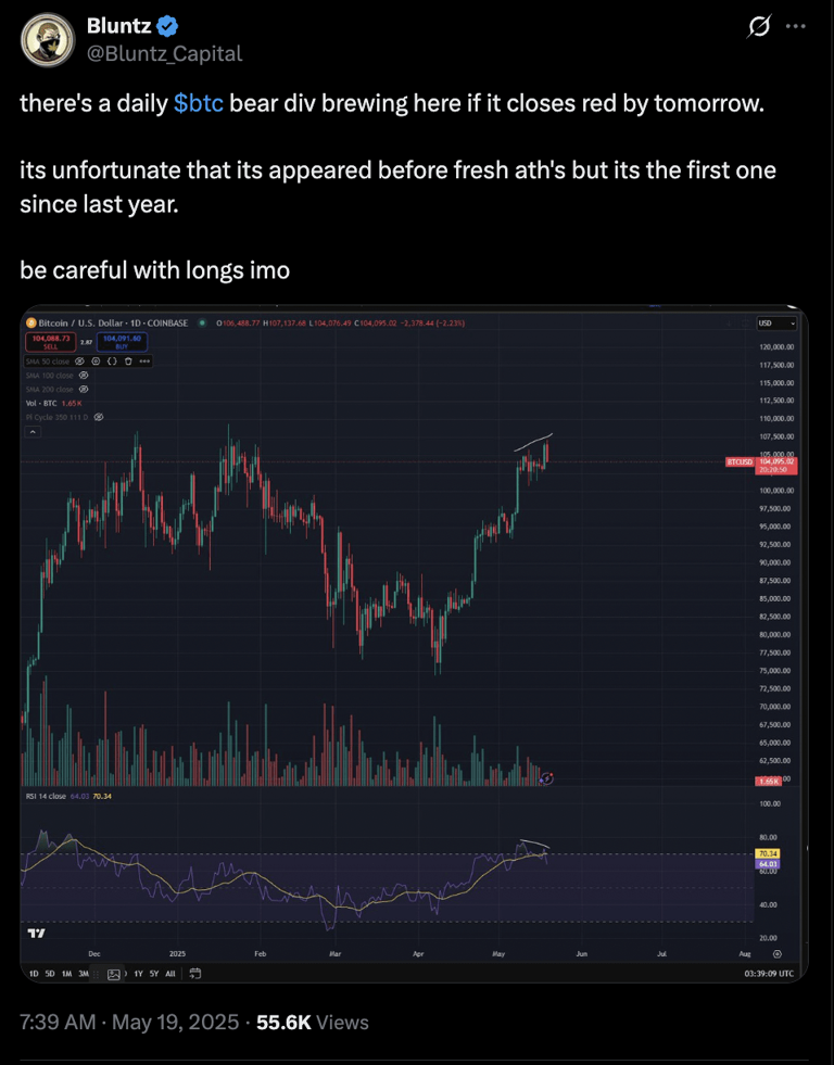 Bitcoin bulls should 'be careful with longs' as BTC price risks $100K breakdown