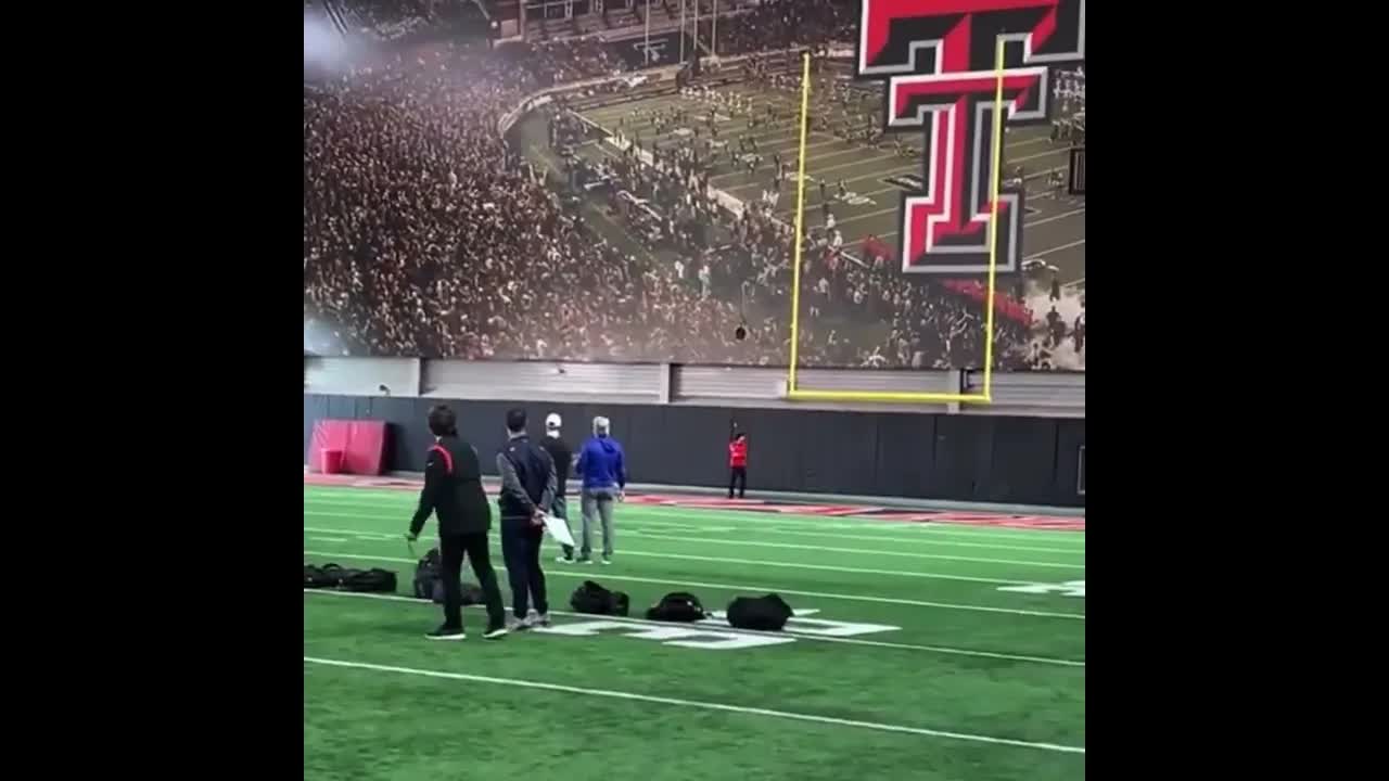 #Cowboys JONATHAN GARIBAY nails a 68-yard field goal attempt at the Texas Tech pro day…