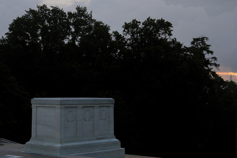 For 1 sentinel, a final walk at Arlington's Tomb of the Unknown Soldier