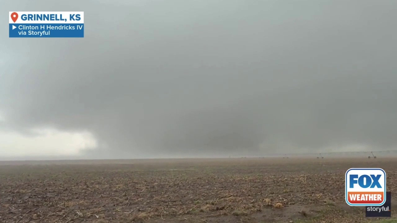 Watch: Large tornado rips through Grinnell, Kansas
