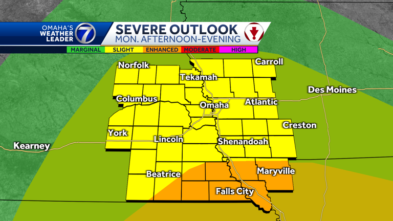 Omaha weather: Strong storms possible Sunday night into Monday