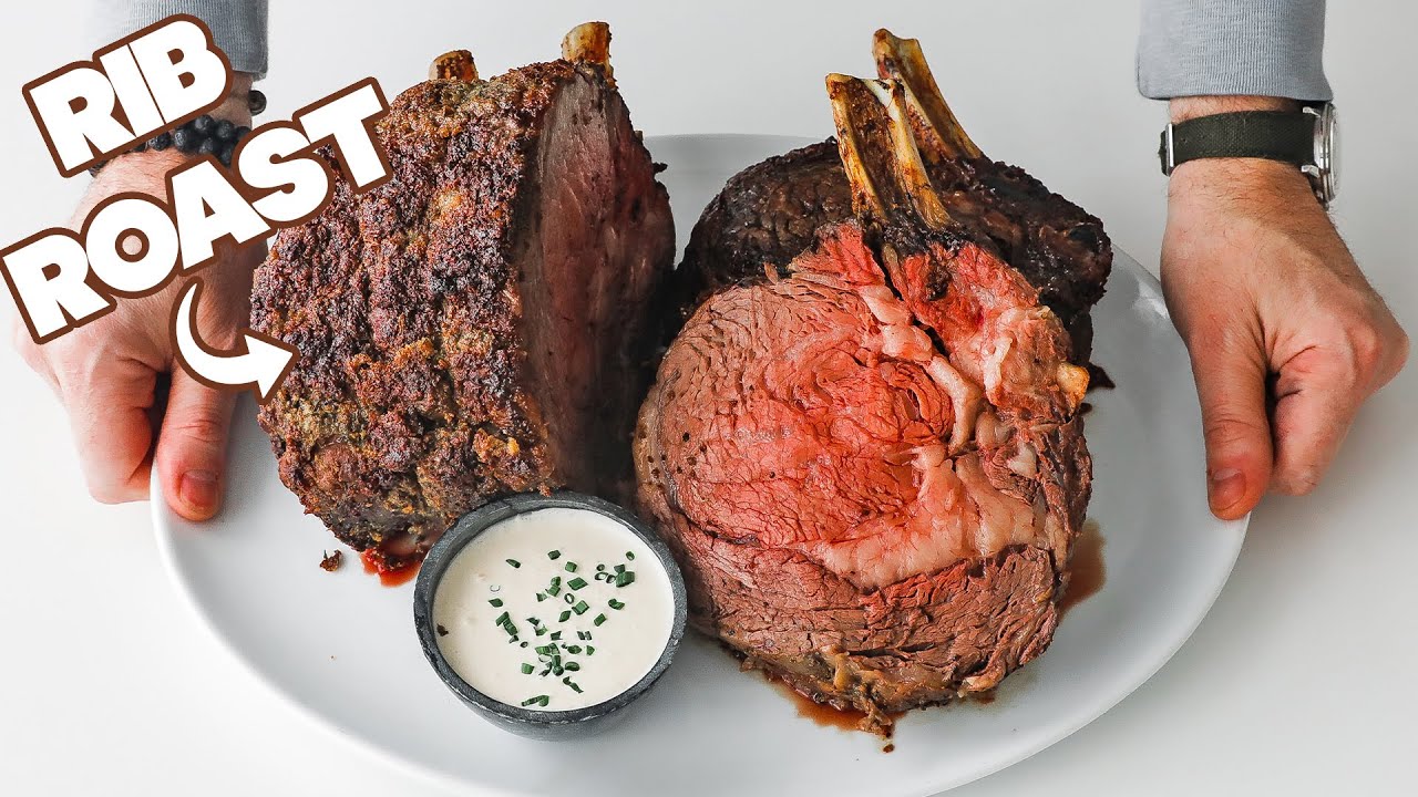 Classic Bone-In Standing Ribeye Roast (Prime Rib) with Herb Crust and ...