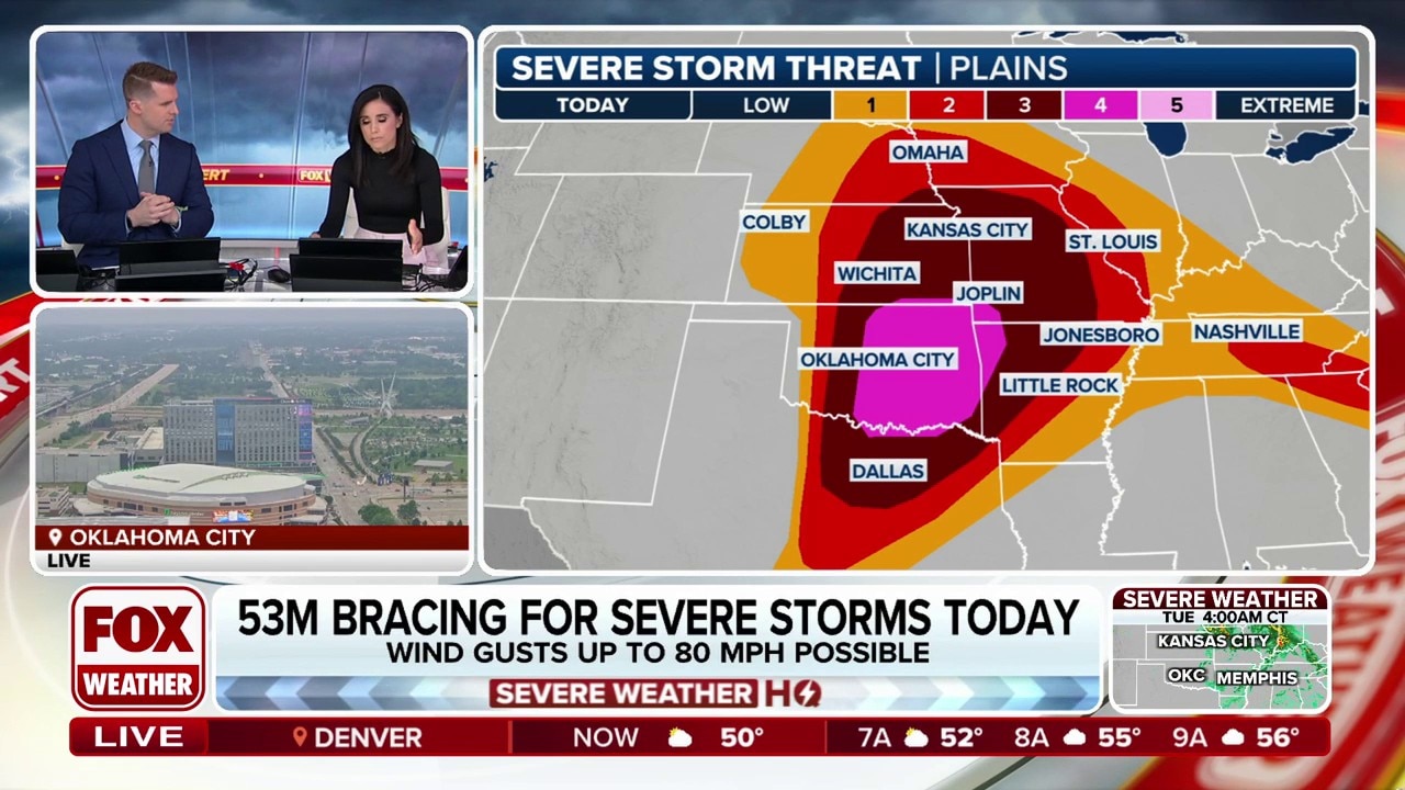 53 million brace for severe storms Monday with wind gusts up to 80 mph ...