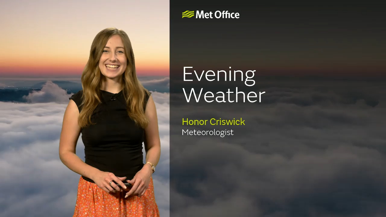 Met Office Monday Evening Weather Forecast 19/05/2025