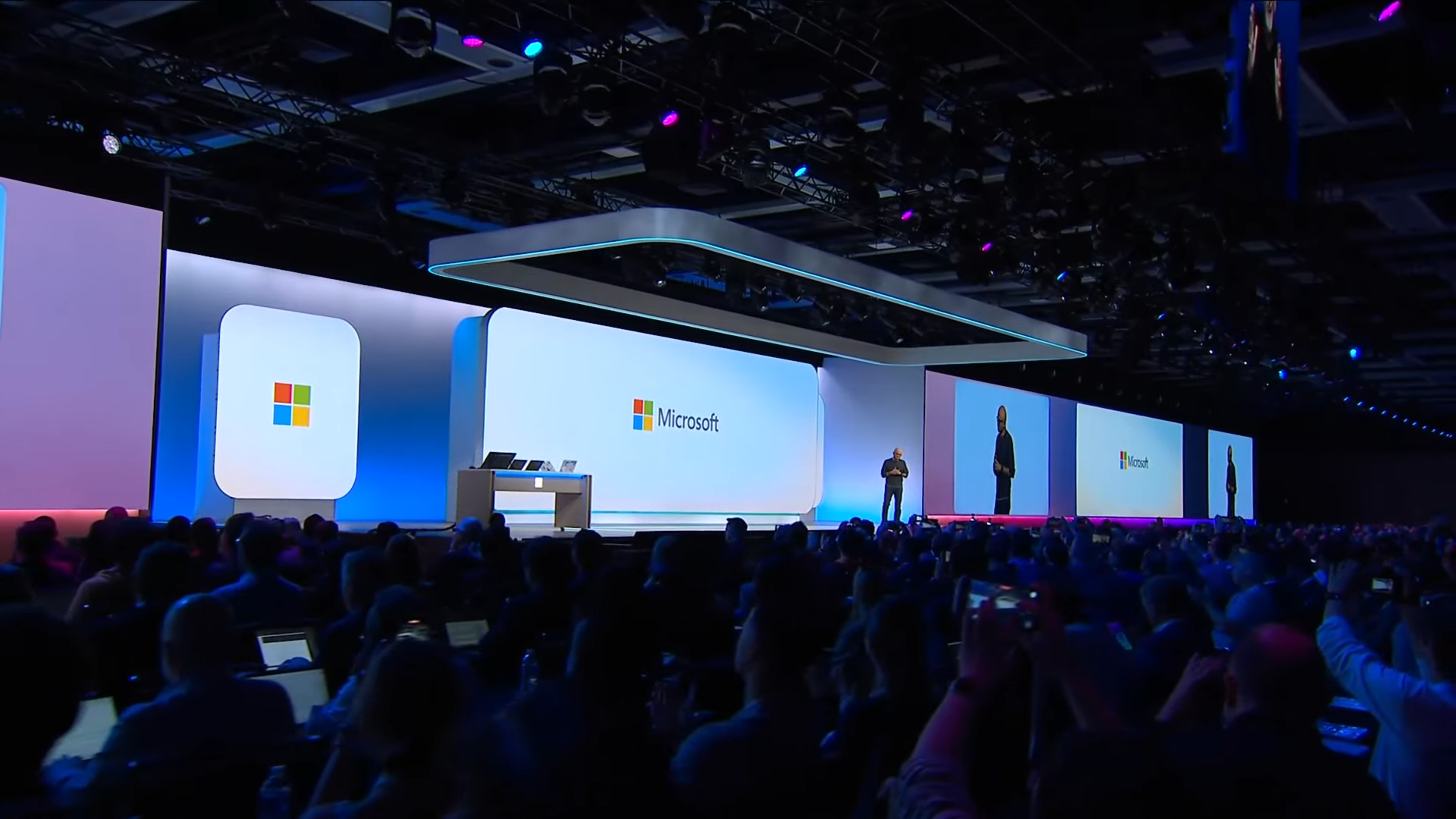 Microsoft employee disrupts Satya Nadella’s keynote with ‘Free ...