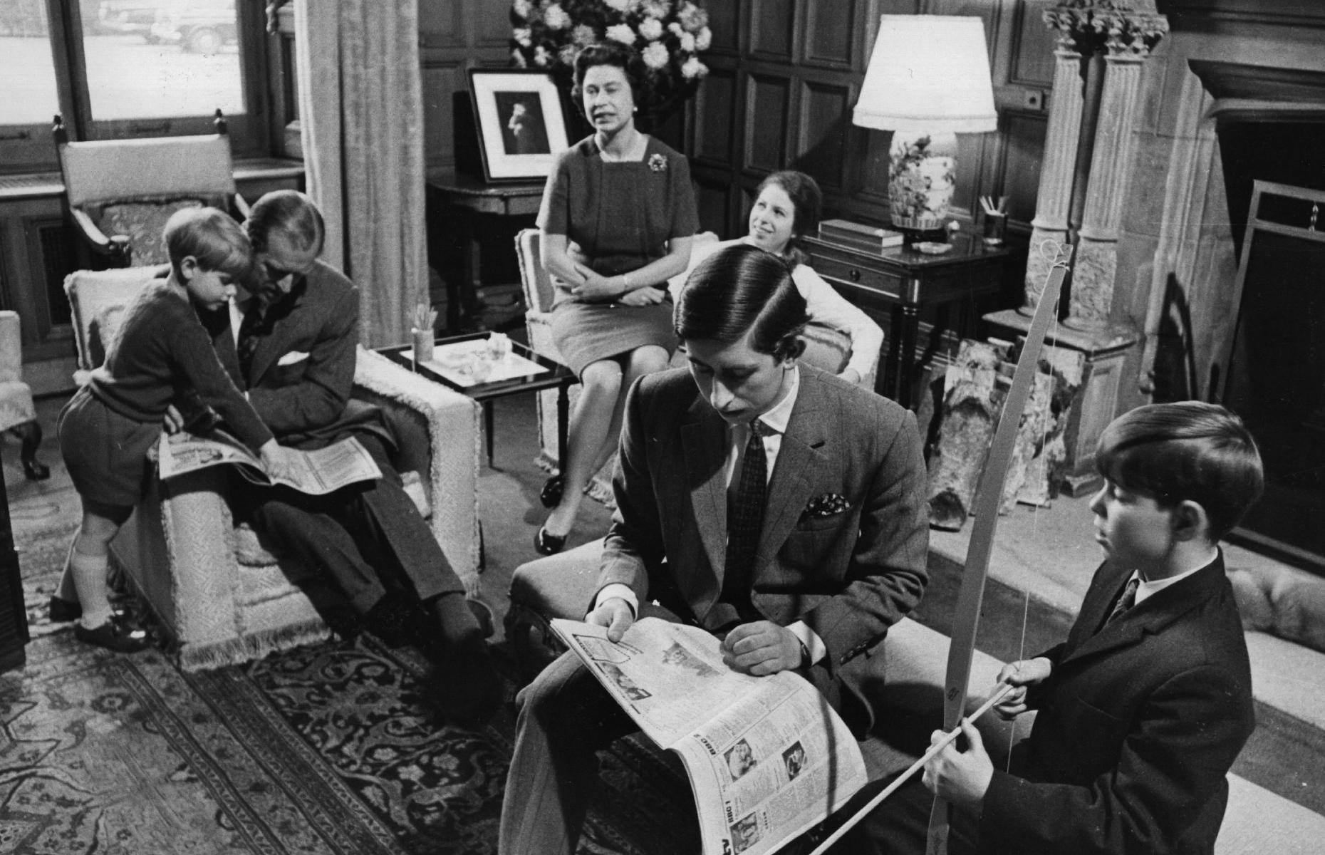 Rare archive photos show the Royal Family relaxing at home