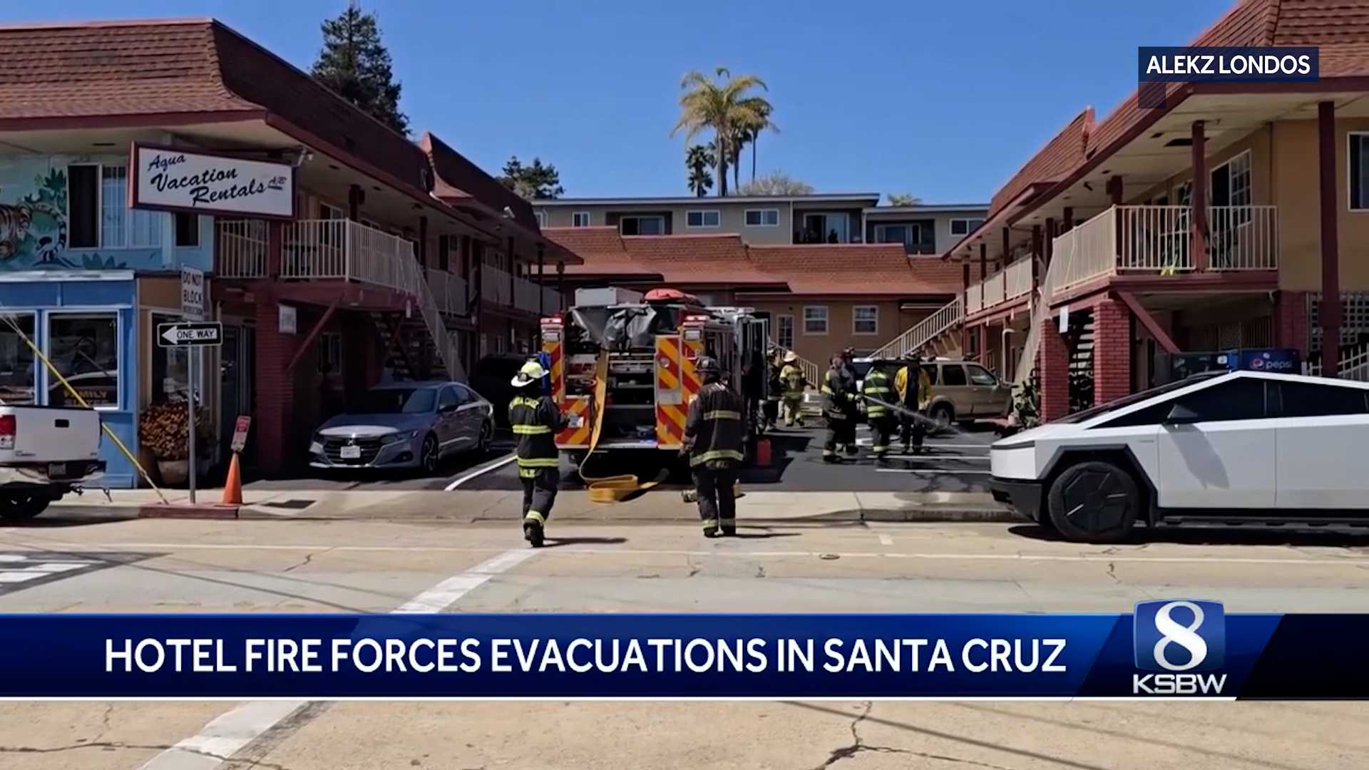 Santa Cruz hotel fire leads to evacuations and rescue