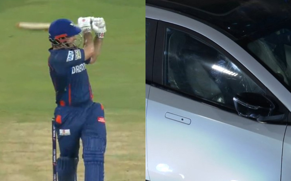 IPL 2025: Mitchell Marsh's six hits car in LSG vs SRH clash, picture ...