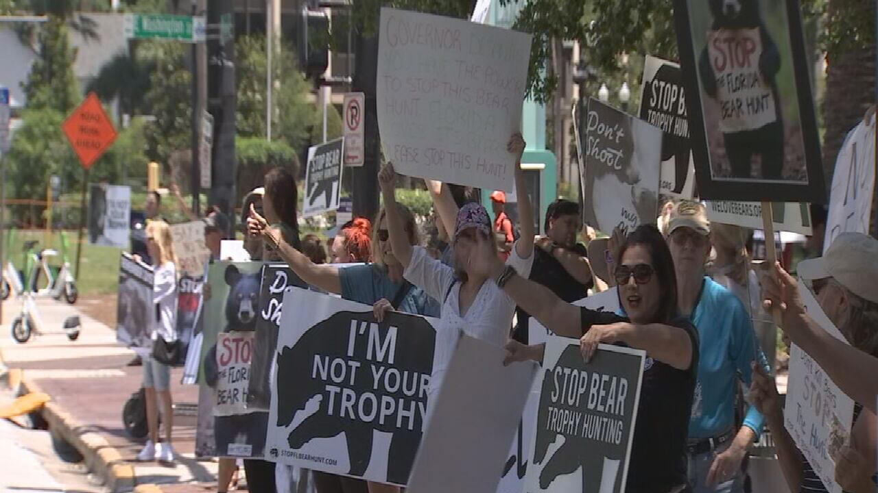 Protesters voice concerns over upcoming vote to reopen bear hunting in ...