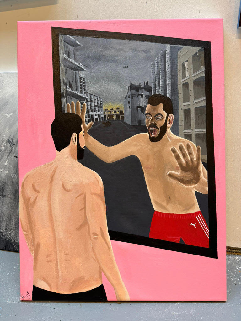 Andrey Kozlov drew in Hamas captivity. Now he’s painting his story