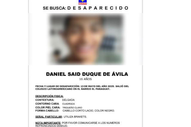Encontraron a Daniel Duque, el menor que había desaparecido al salir de colegio en Cartagena ...