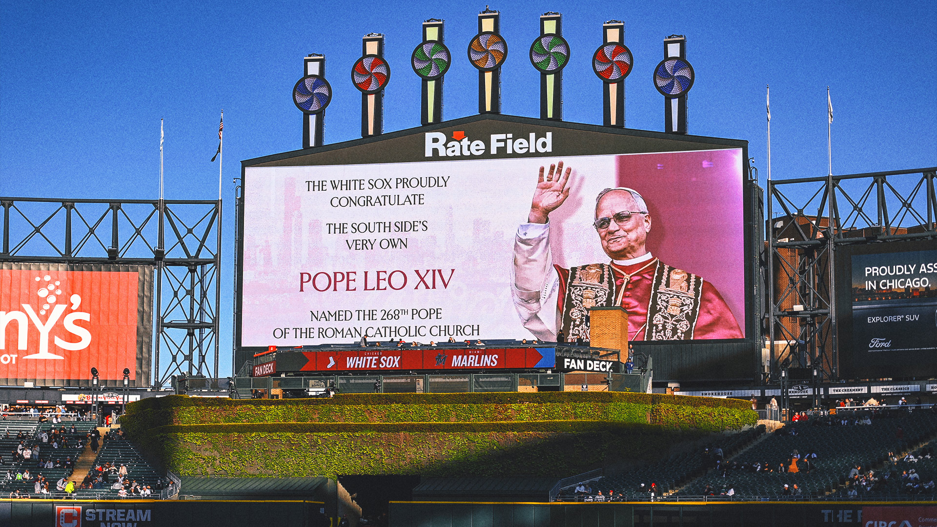 White Sox to unveil graphic installation honoring Pope Leo XIV