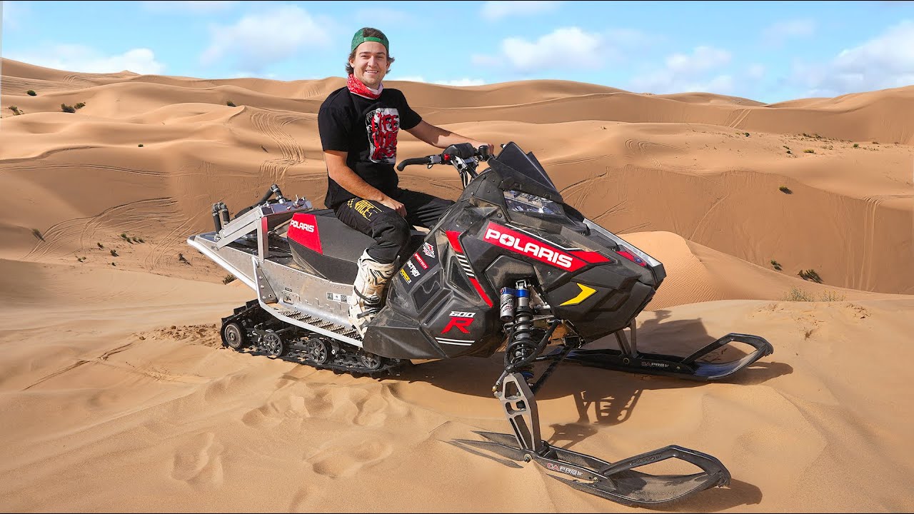 Snowmobile in the Sand Dunes! 🤩
