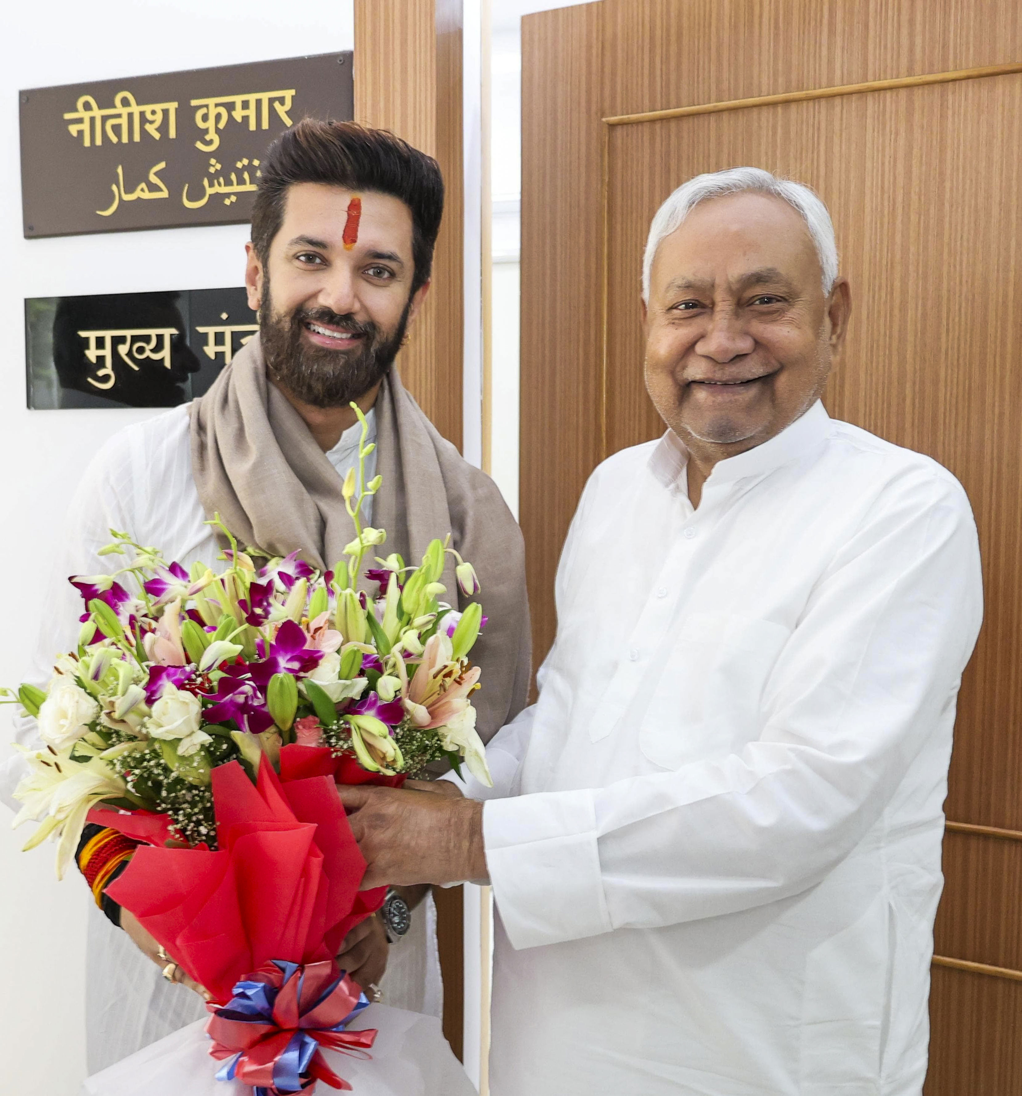 Union minister Chirag Paswan meets Bihar CM Nitish Kumar
