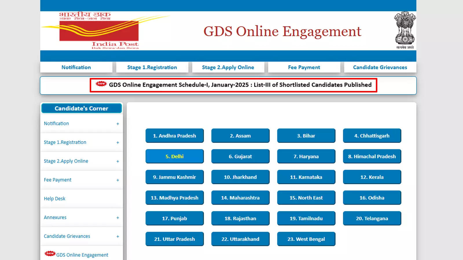 India Post Gds 3rd Merit List 2025 Out At Indiapostgdsonline Gov In