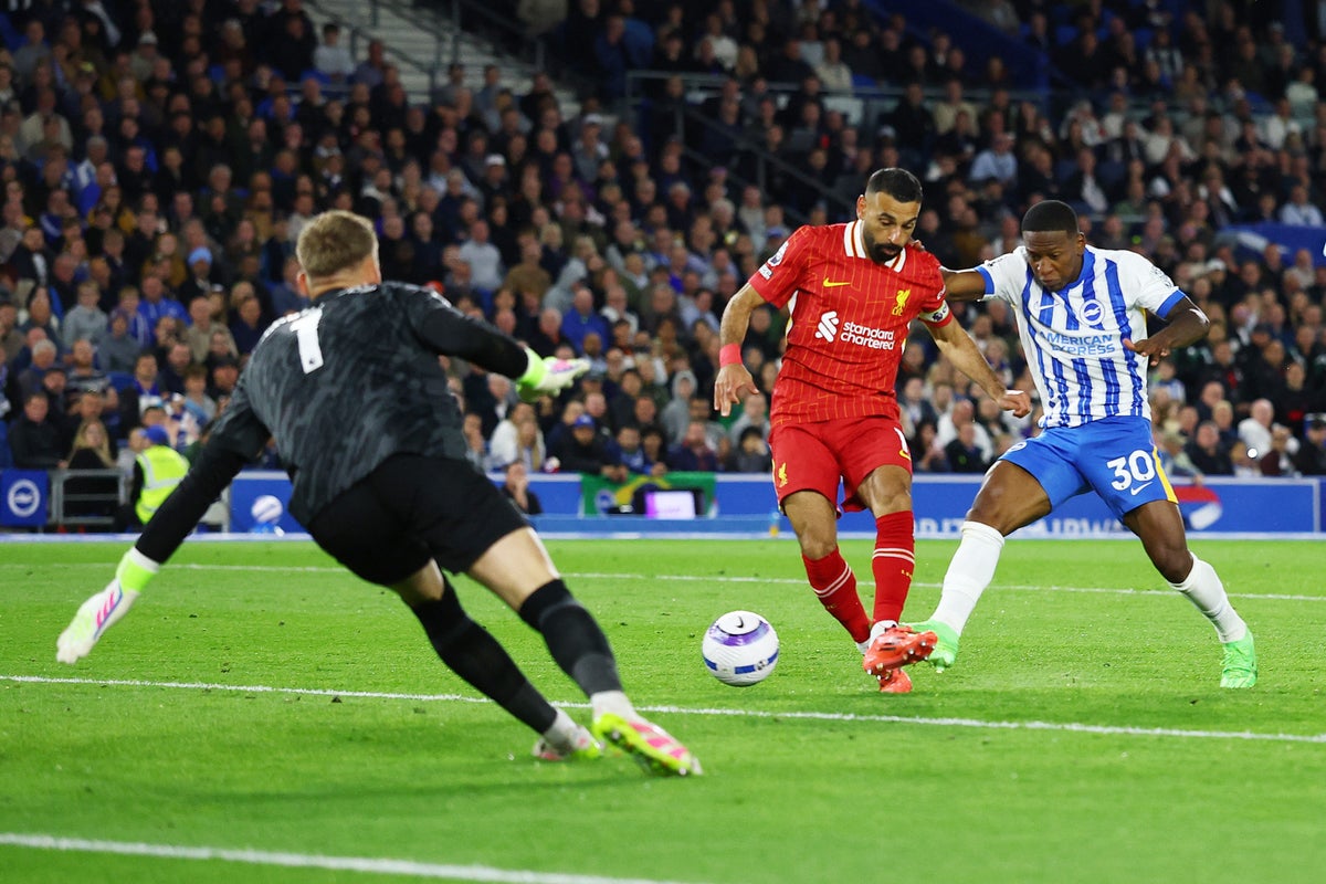 Brighton come from behind to beat Liverpool after Mohamed Salah’s huge ...