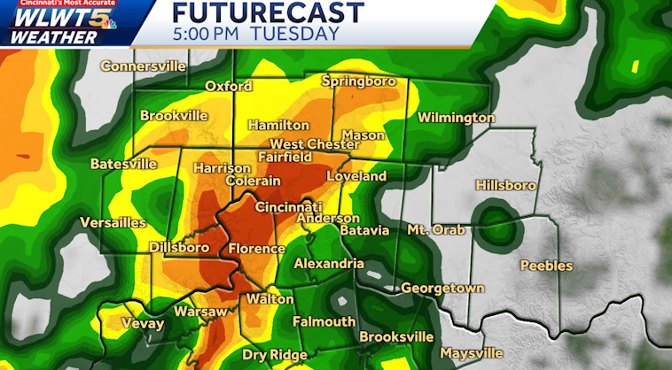Hour by Hour: When rain, storms roll through Cincinnati Tuesday