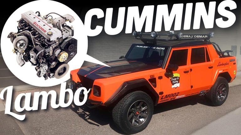 How A Ridiculously Rare Lamborghini LM002 Got A 600 HP Junkyard Cummins ...