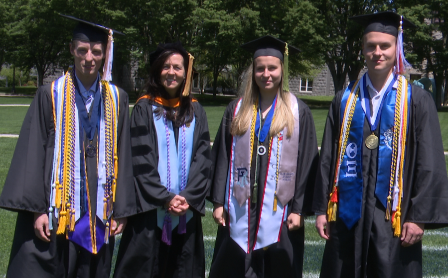 A family affair: Mom graduates from URI alongside her 3 kids