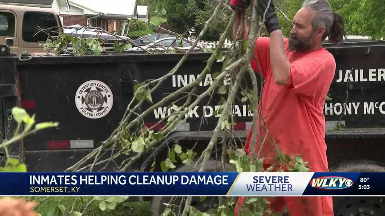 Pulaski County inmates help Somerset clean up after devastating tornado