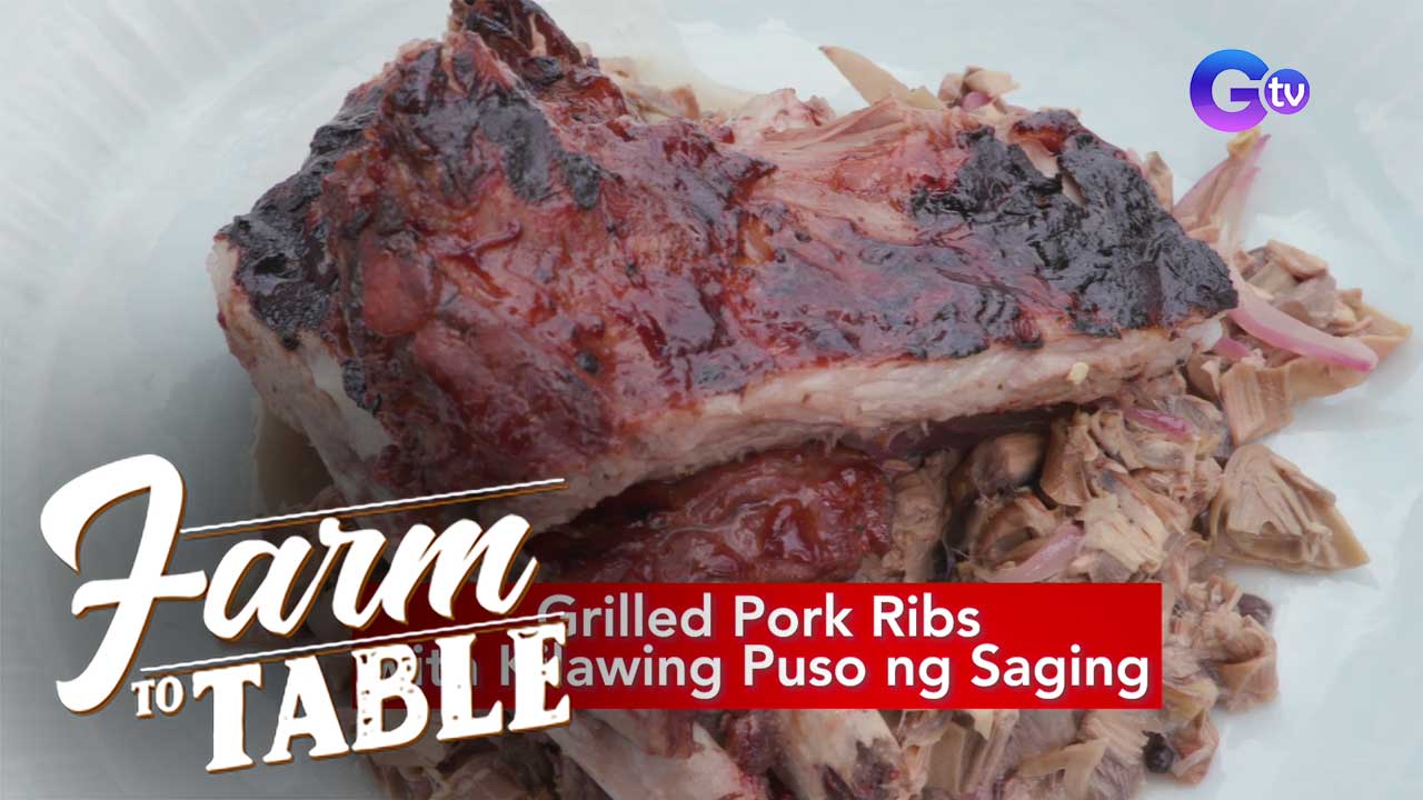 Chef JR Royol cooks Grilled Pork Ribs with ‘Kilawing Puso ng Saging ...