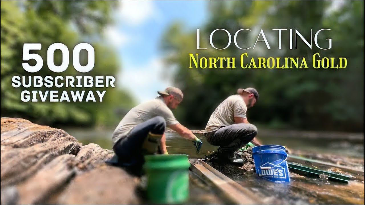 Finding Gold in North Carolina Rivers Gold Prospecting 500 sub giveaway ...