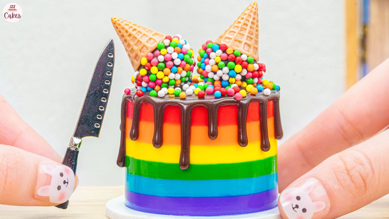 Delicious Rainbow Chocolate Cake 1000 Miniature Rainbow Cake Ideas