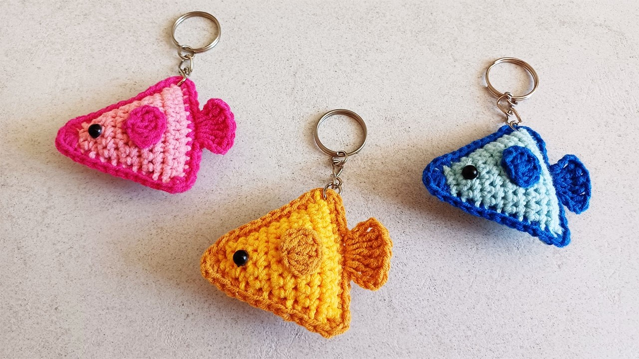 Cute Crochet Fish Keychains Tutorial Easy & Fun DIY Project