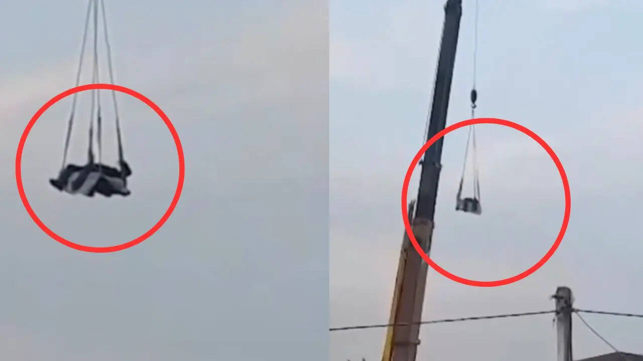 'Napping On Death Bed': 'Drunk' Man Naps Mid-Air On Crane, Internet ...