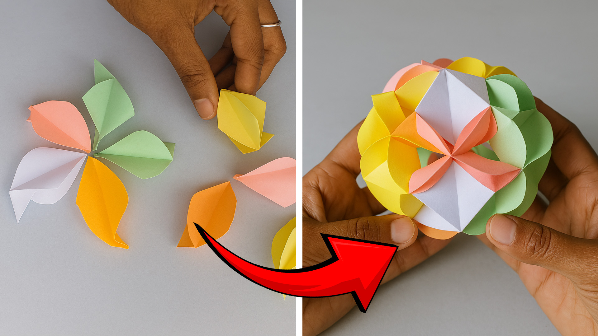 DIY Origami Firefly Ball | Simple Paper Craft Snowball Decoration