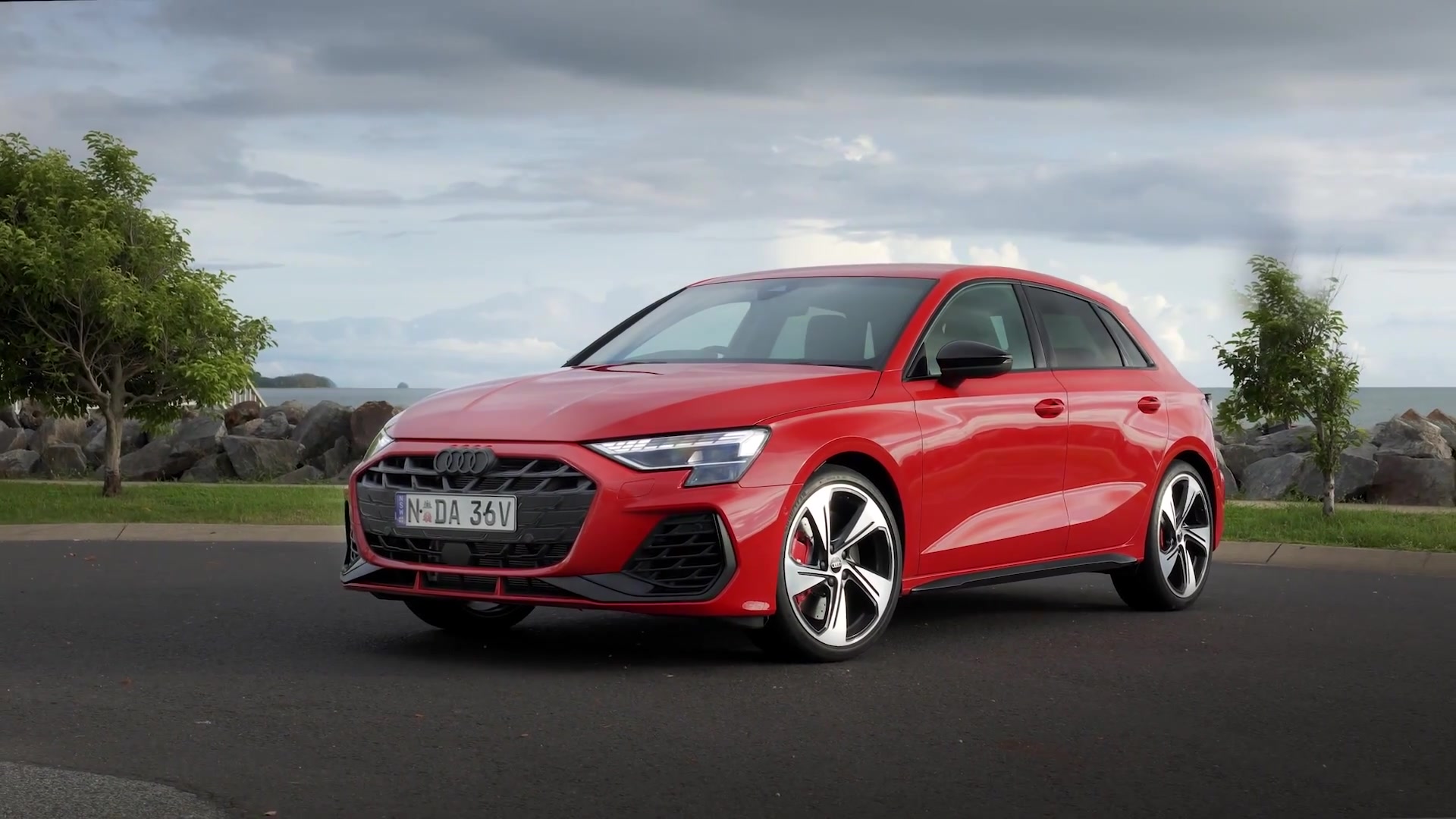 2025 Audi S3 Sportback Design Preview in Progressive Red