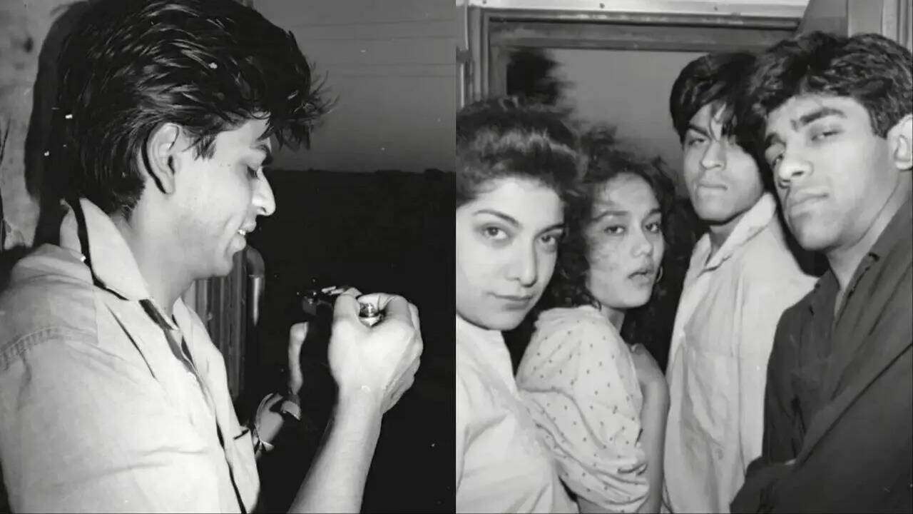Unseen photos from 35 years ago of Shah Rukh Khan's train journey with ...