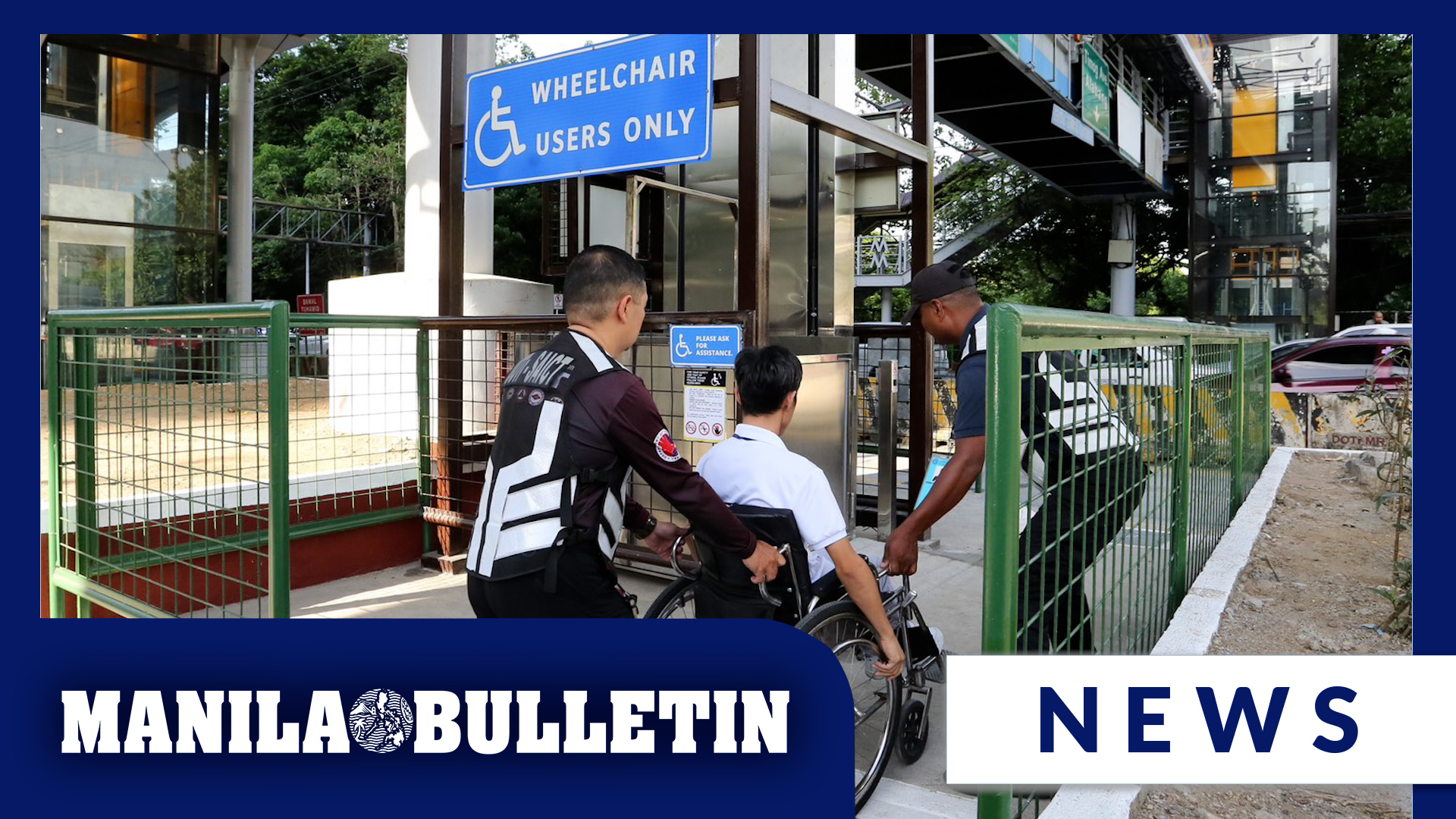PWDs use newly renovated access ramp at Edsa-Philam bus carousel