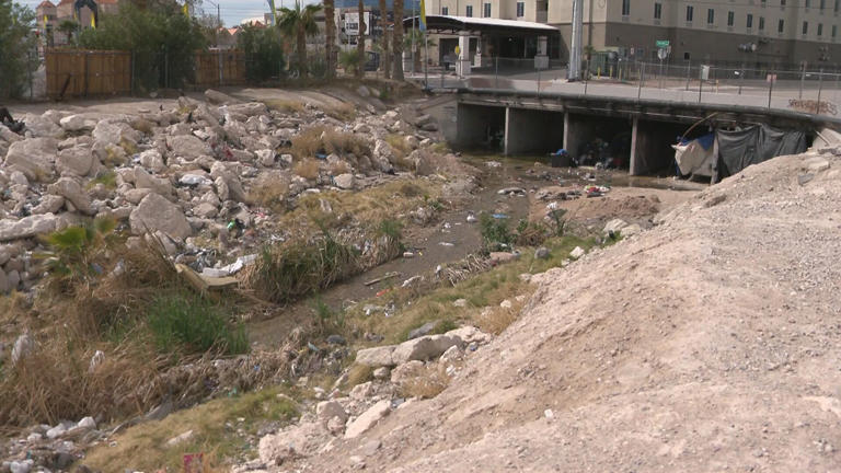 Homeless living in wash near UNLV will be ordered to leave