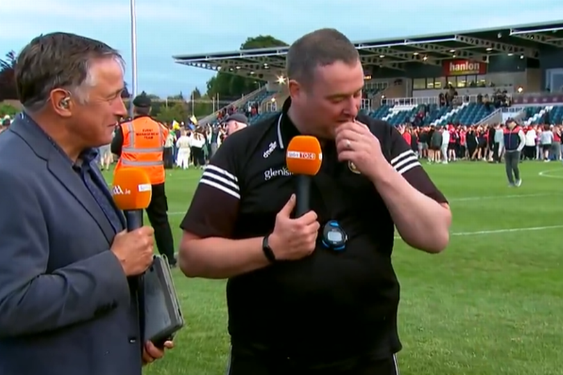 Offaly manager gives emotional interview after Leinster minor title win ...