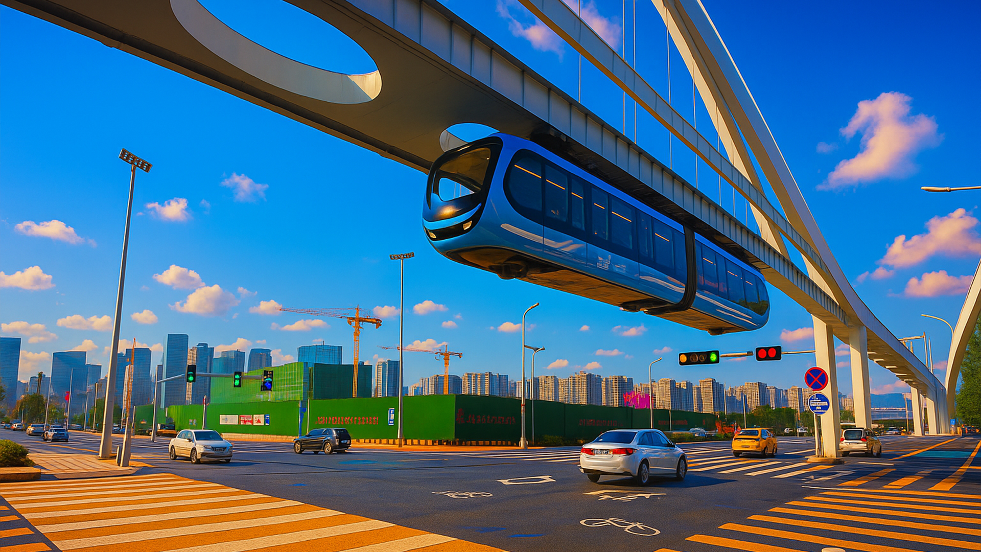 China's Amazing Inverted Train Experience | Wuhan Optics Valley Light Rail