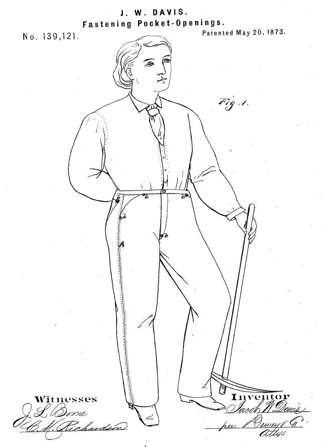 May 20, 1873: Levi Strauss, Reno tailor Jacob Davis receive patent for ...